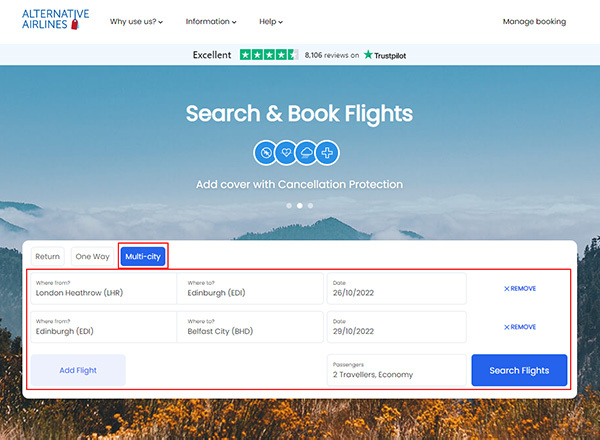 Search & Book British Airways Multi City Flights